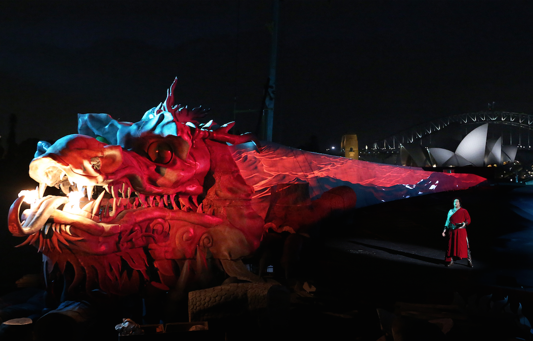 Turandot's dragon revealed for Opera on the Harbour