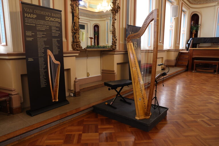 New triple harp takes centre stage in Tasmania